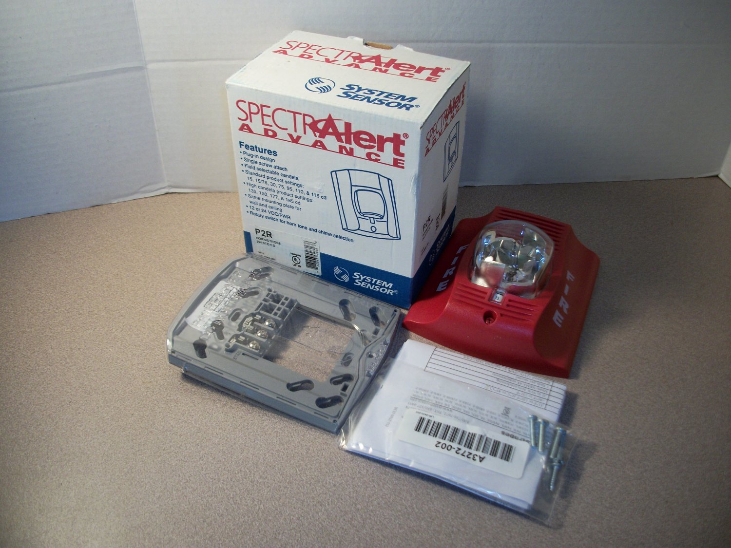 System Sensor Spectra Alert Advance Fire Alarm Horn/Strobe (P2R) *NIB*