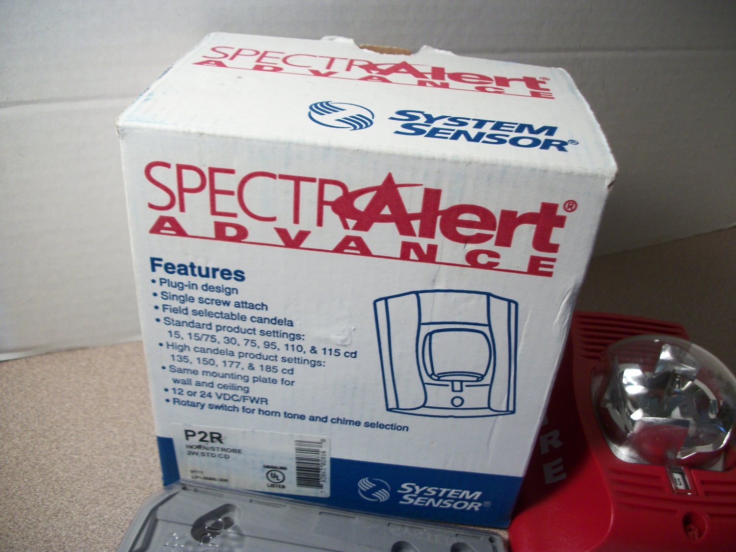 System Sensor Spectra Alert Advance Fire Alarm Horn/Strobe (P2R) *NIB*