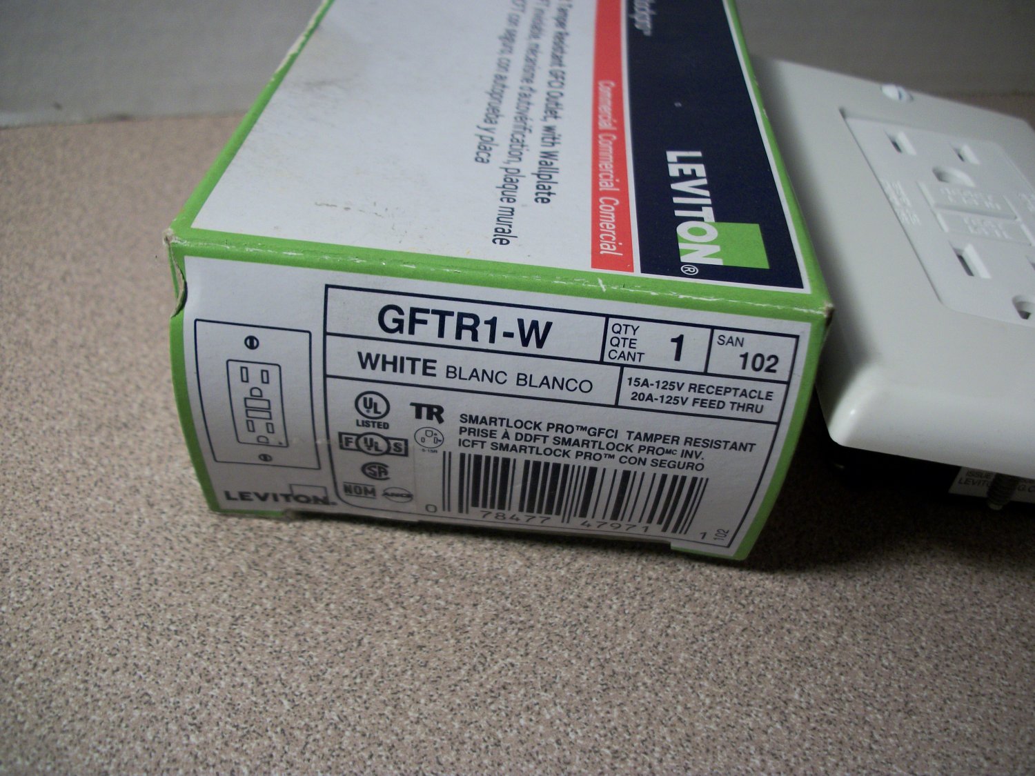 Leviton White Smartlock Pro Tamper Resistant GFCI Duplex Receptacle ...