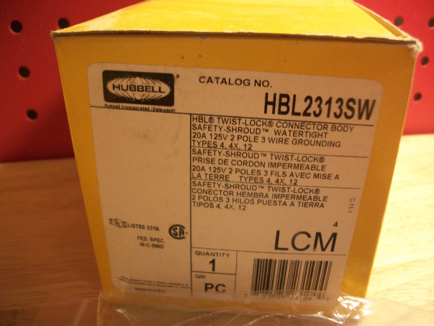 Hubbell Twist-Lock Watertight Connector Body (HBL2313SW) 20Amp 125Volt ...