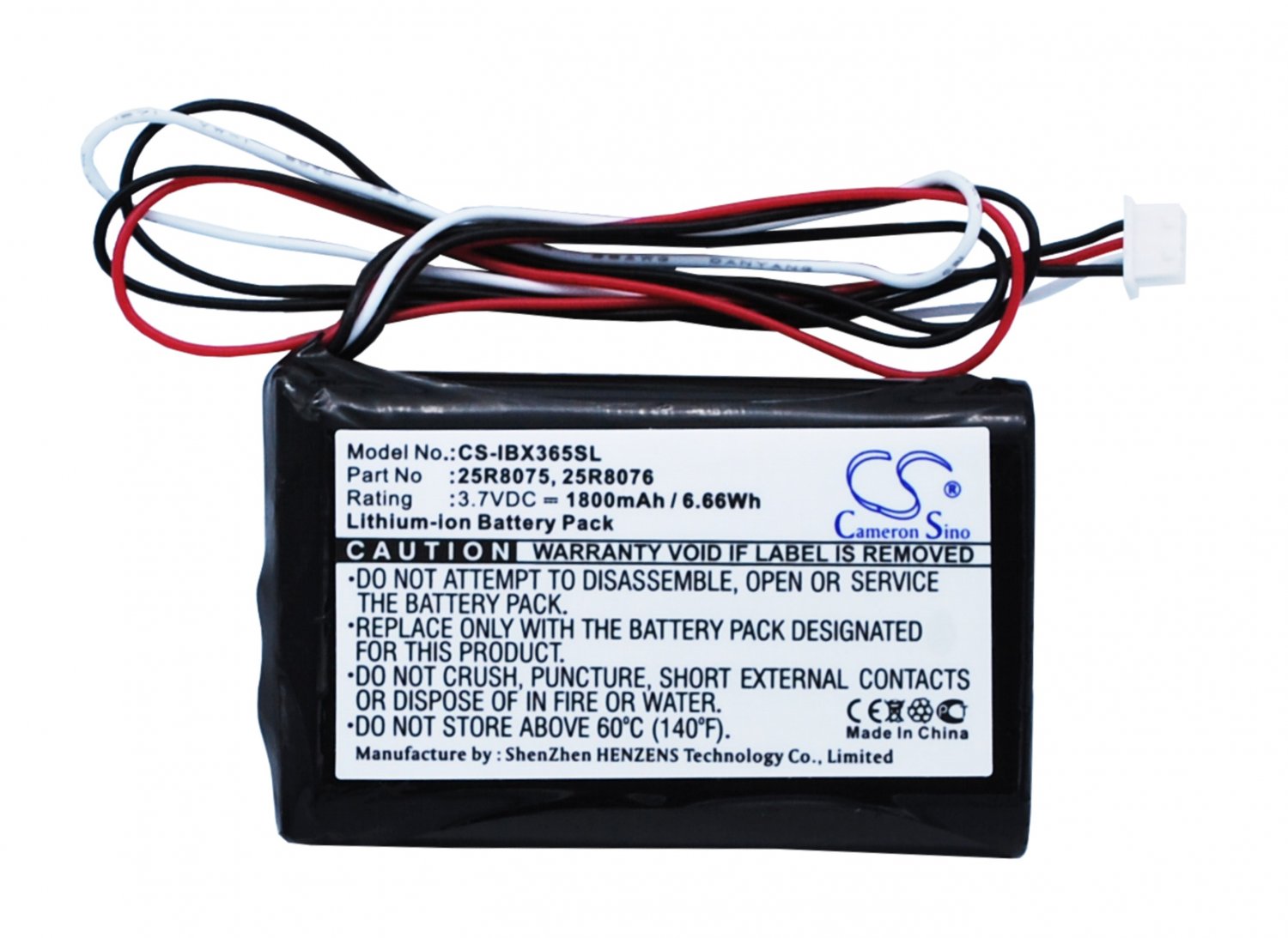 BATTERY IBM 25R8075, 25R8076, 25R8088, BAT-00007-01-A Rev A FOR ...