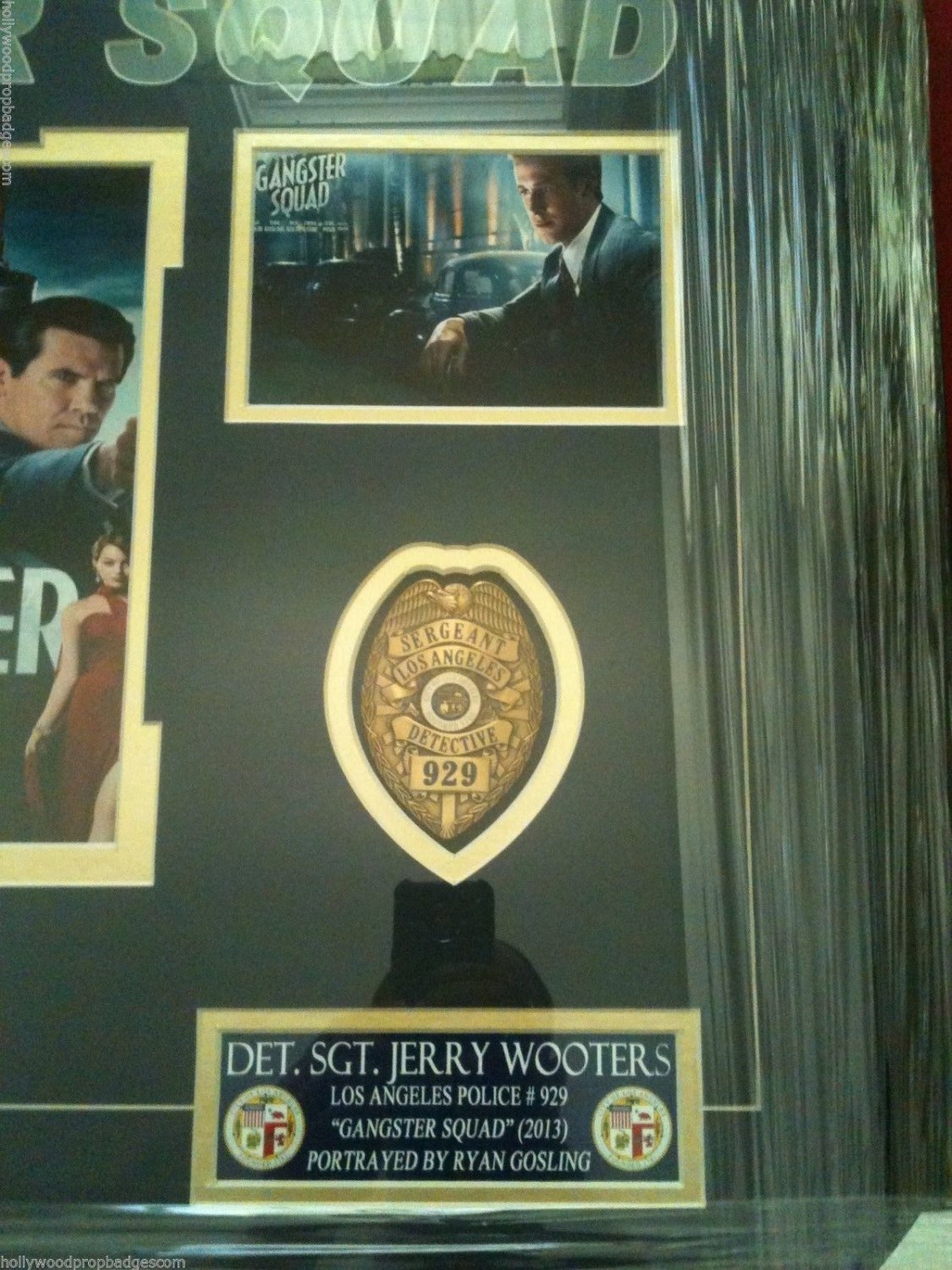 "Gangster Squad" ULTIMATE COLLECTOR BADGE SHADOW BOX DISPLAY PIECE!