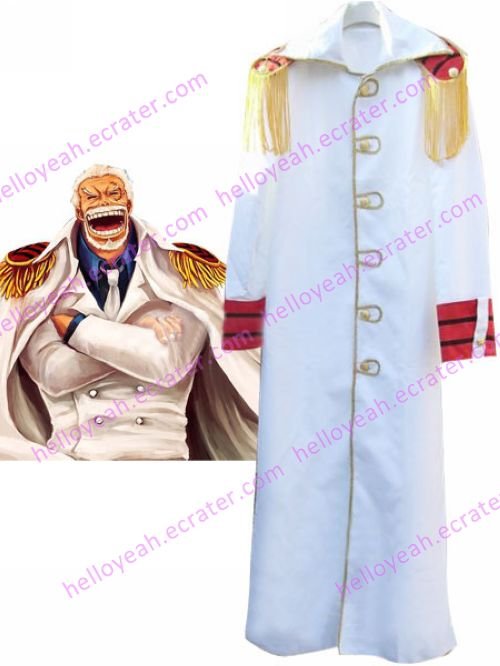 White One Piece Monkey.D.Kapu Uniform Cloth Cosplay Costume