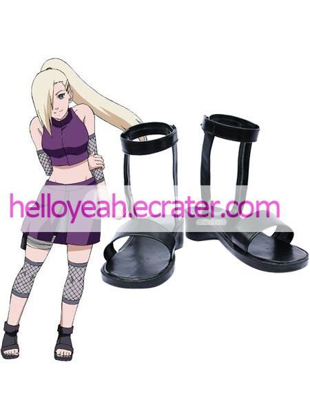 Naruto Yamanaka Ino Imitated Leather Rubber Cosplay Shoes