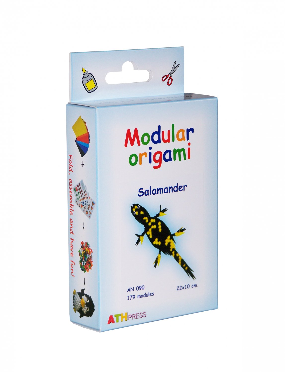 Amazing kit for assembling a modular origami salamander