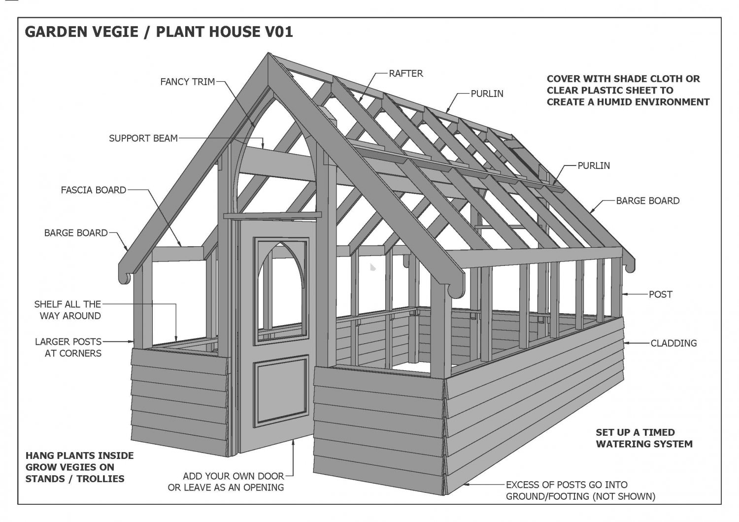 GARDEN HOUSE / GLASS HOUSE - GROW VEGIES & PLANTS - V01 - Building ...