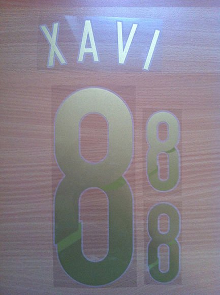 XAVI 8 SPAIN HOME 2014 2015 NAME NUMBER SET NAMESET KIT PRINT WORLD CUP