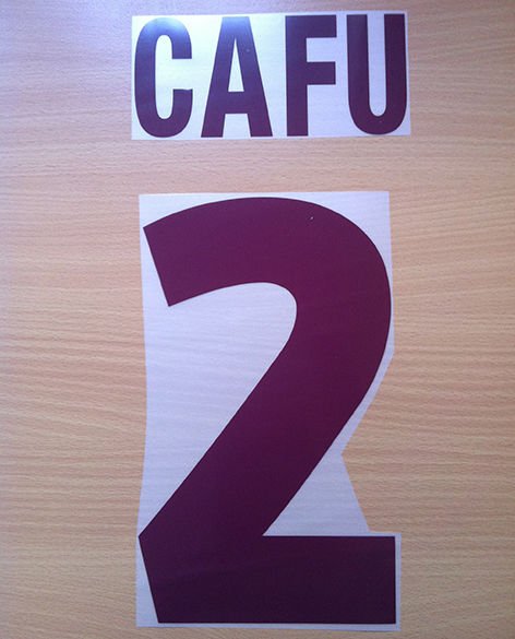 CAFU 2 AS ROMA AWAY 2000 2002 NAME NUMBER SET NAMESET KIT PRINT NUMBERING