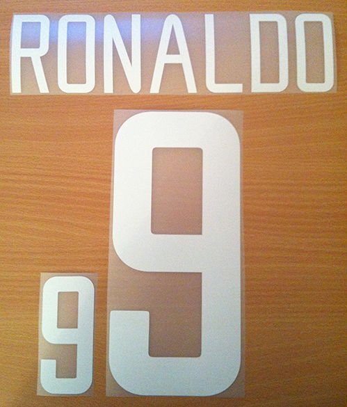 RONALDO 9 BRAZIL AWAY WORLD CUP 2002 NAME NUMBER SET NAMESET KIT PRINT