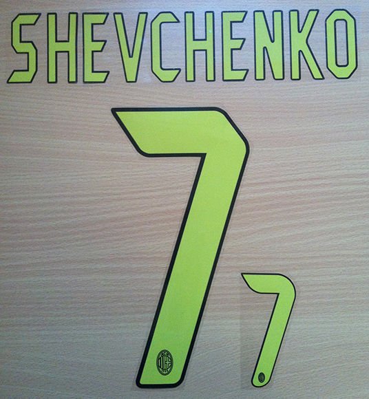ANDRIY SHEVCHENKO 7 MILAN 2004 2007 THIRD UCL NAME NUMBER SET NAMESET ...