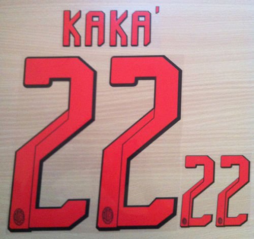 KAKA' 22 AC MILAN AWAY 2007 2008 NAME NUMBER SET NAMESET KIT PRINT ...