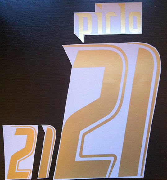 PIRLO 21 ITALY HOME WORLD CUP 2006 NAME NUMBER SET NAMESET KIT PRINT ...