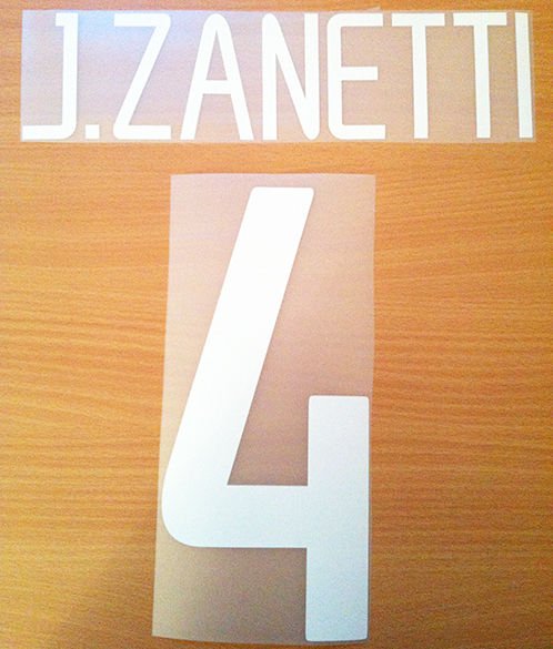 JAVIER ZANETTI 4 INTERNAZIONALE HOME 2002 2004 NAME NUMBER SET NAMESET ...