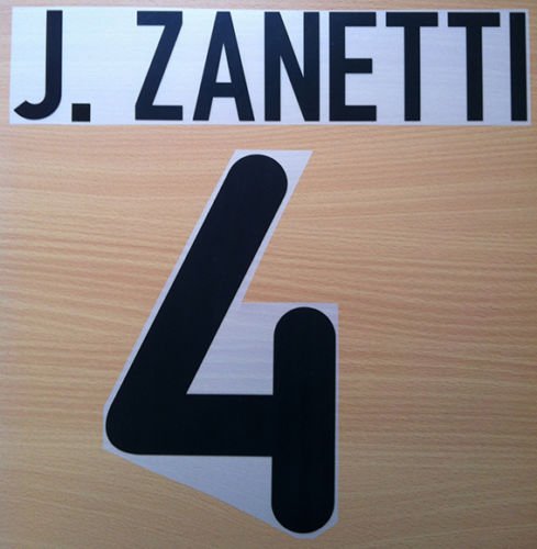JAVIER ZANETTI 4 INTER AWAY 2000 2001 NAME NUMBER SET NAMESET KIT PRINT