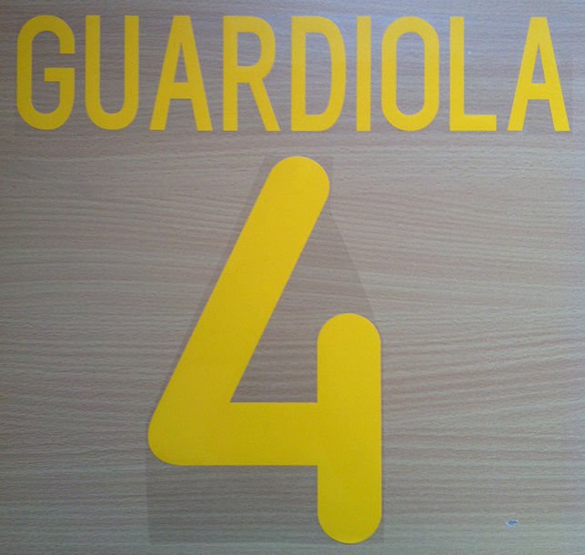 GUARDIOLA 4 BARCELONA HOME 2001 2002 NAME NUMBER SET NAMESET KIT PRINT
