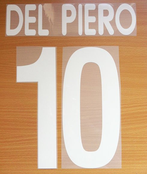 DEL PIERO 10 JUVENTUS AWAY 2001 2002 NAME NUMBER SET NAMESET KIT PRINT ...
