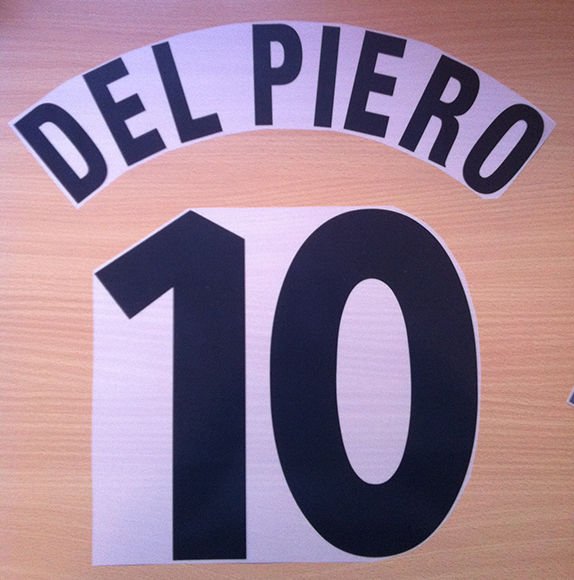 DEL PIERO 10 JUVENTUS HOME 1997 1998 NAME NUMBER SET NAMESET KIT PRINT ...