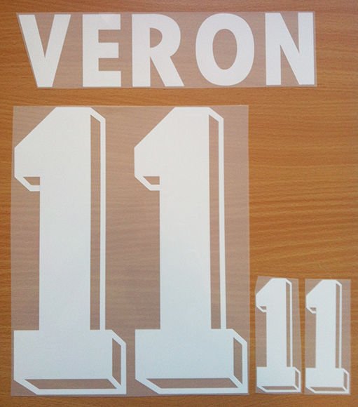 VERON 11 ARGENTINA AWAY WORLD CUP 1998 NAME NUMBER SET NAMESET KIT PRINT