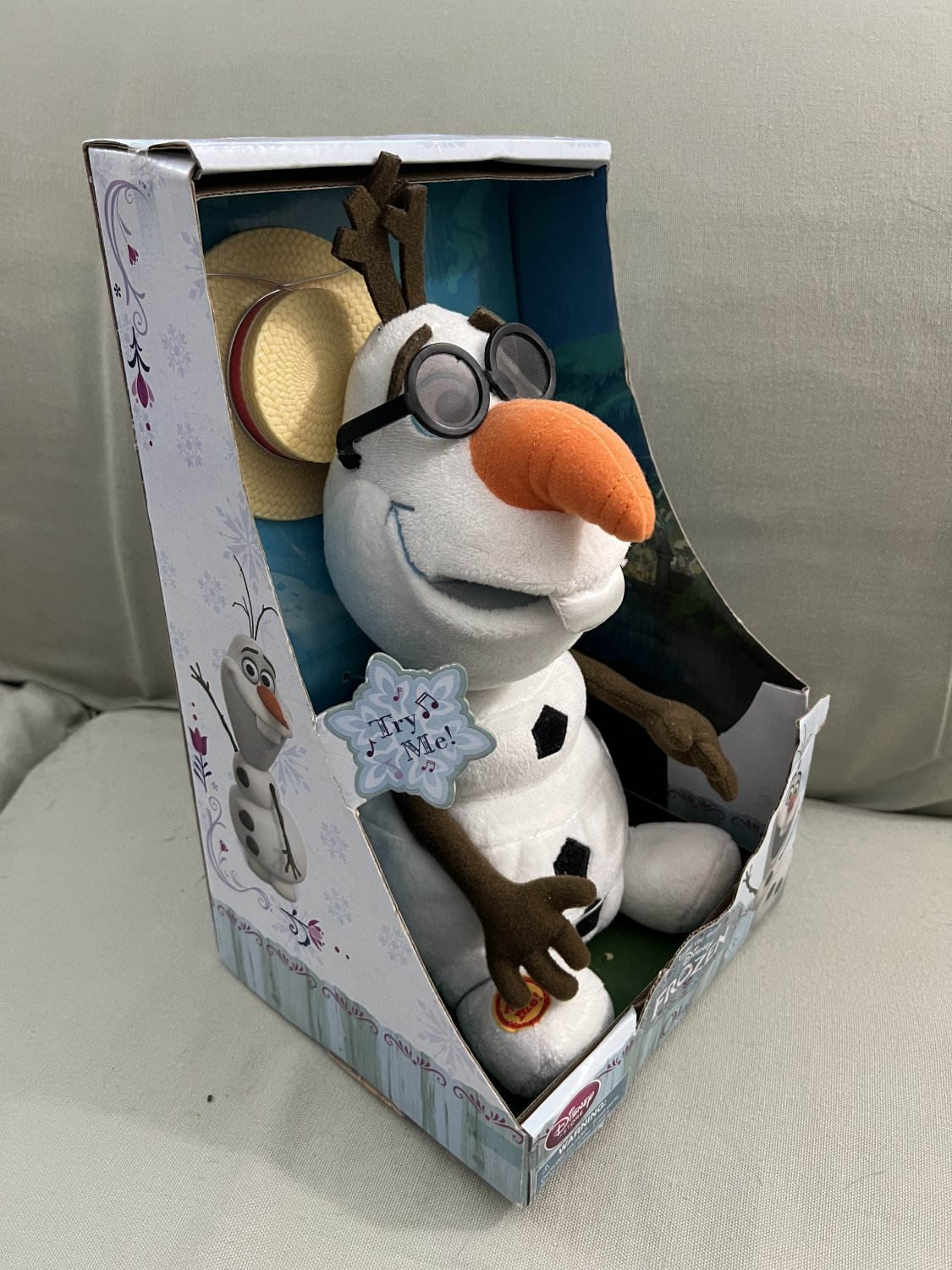 Disney Frozen Olaf Animated Doll Sings and Talks NEW