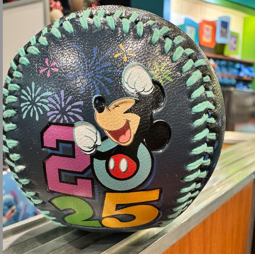 Walt Disney World 2025 Mickey Minnie Mouse Collectible Baseball NEW
