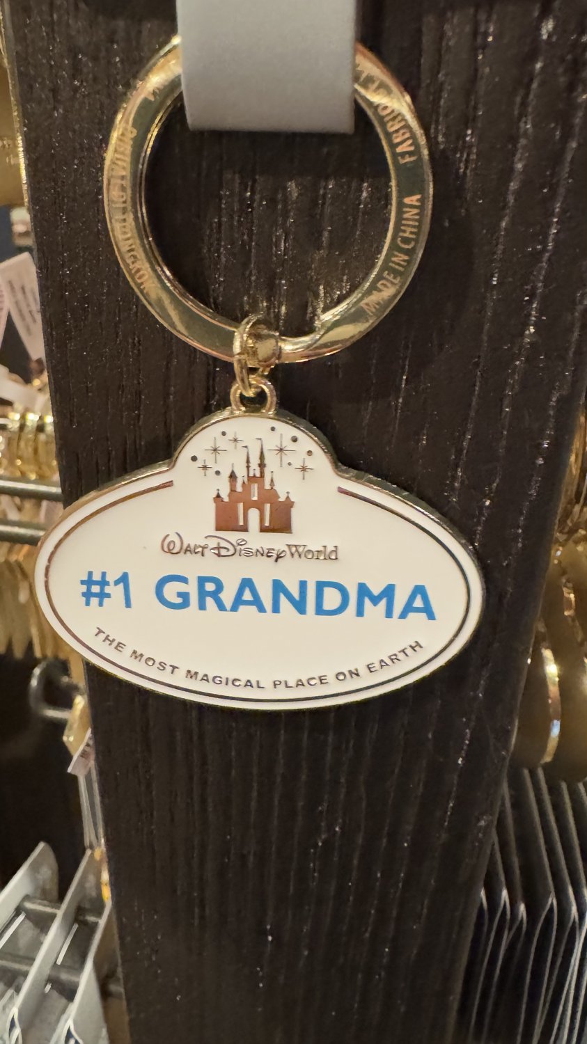 Walt Disney World Cast Member Badge Keychain #1 Grandma NEW