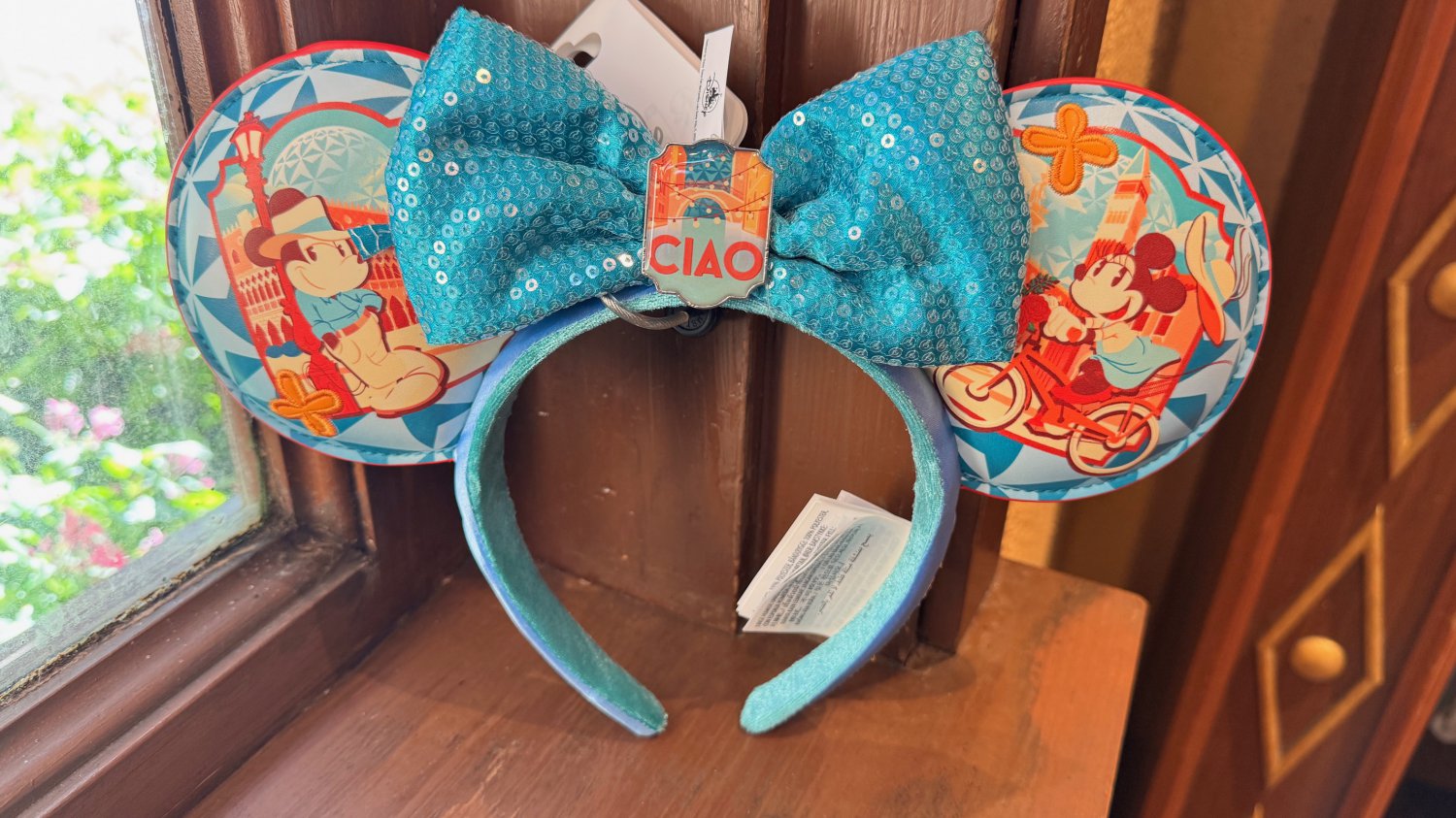 Walt Disney World Epcot Italy Minnie Mouse Ears Headband NEW