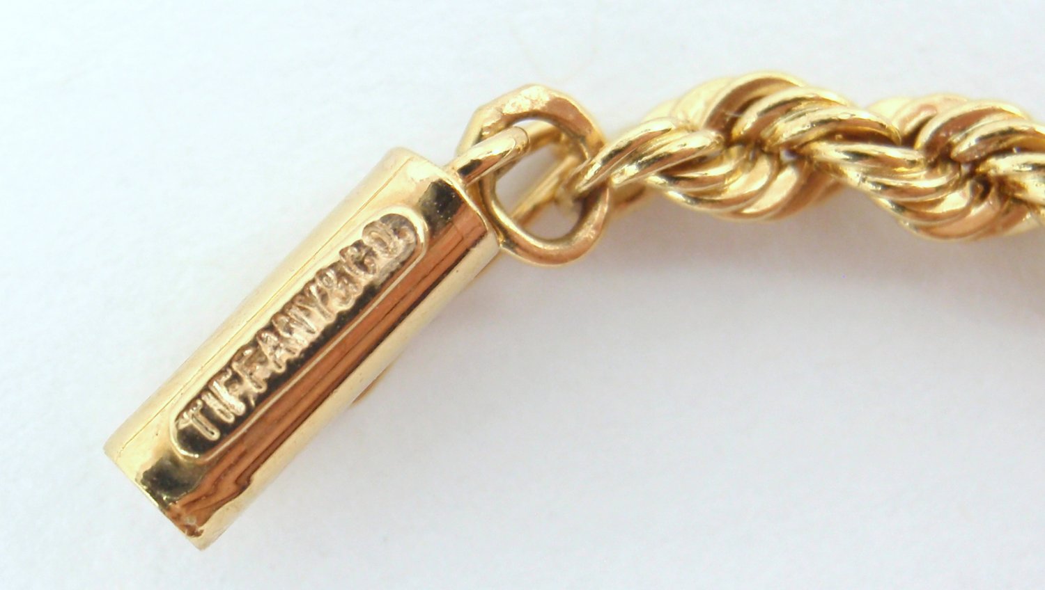 Mint! Rare Vintage Tiffany & Co 14K Yellow Gold Rope Chain Necklace 18 ...