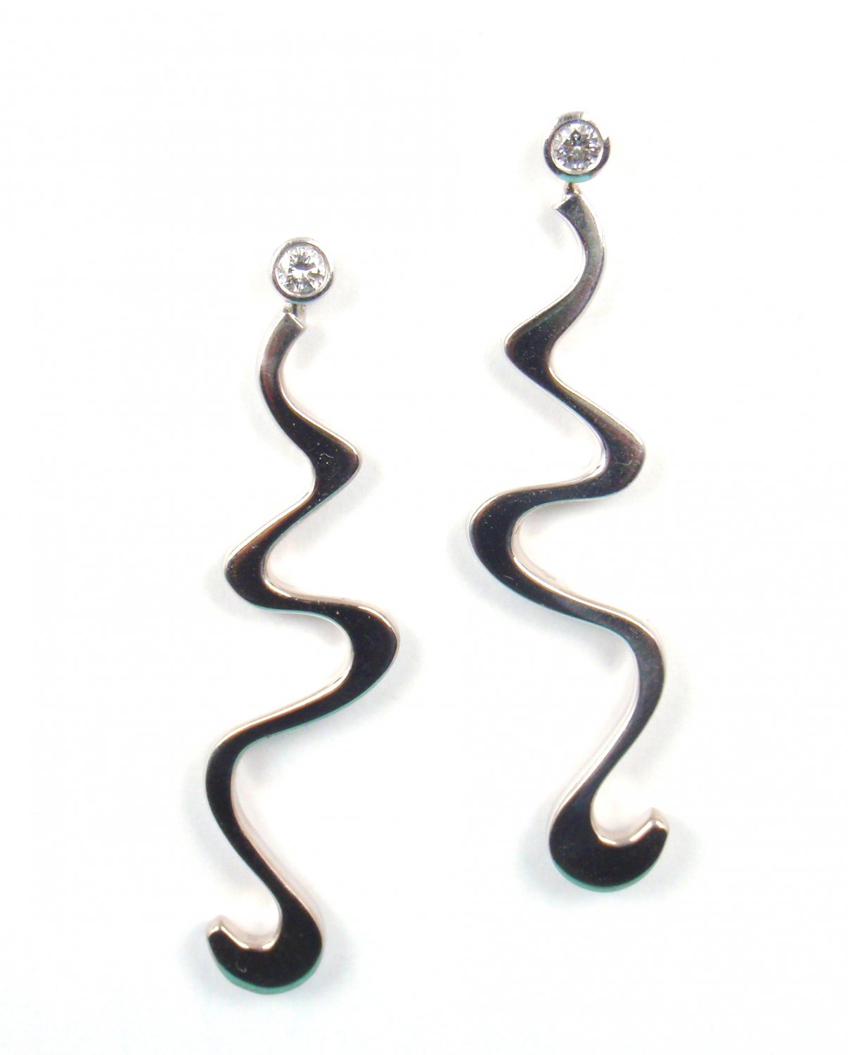 Rare Tiffany & Co Frank Gehry Equus 18K Gold Diamond Drop Dangle ...