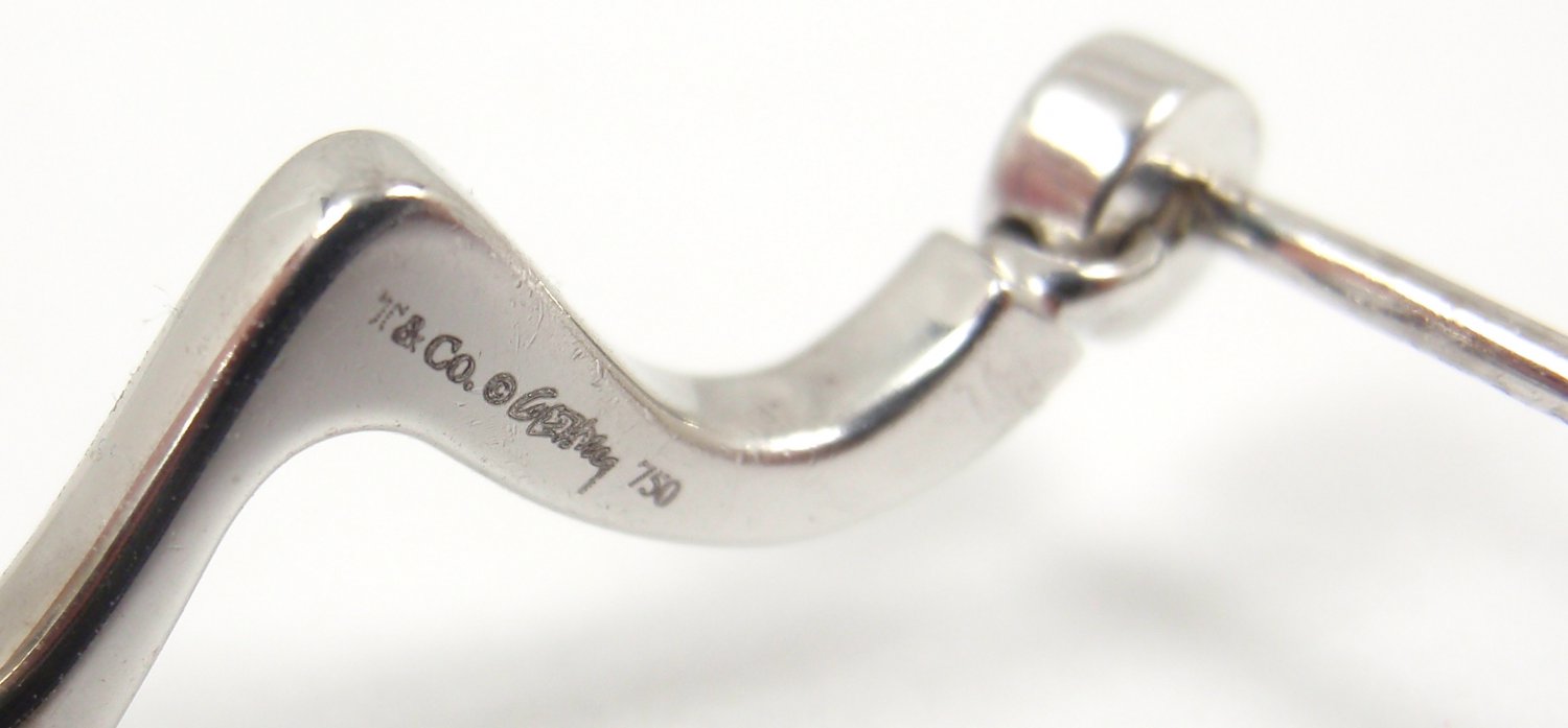 Rare Tiffany & Co Frank Gehry Equus 18K Gold Diamond Drop Dangle ...