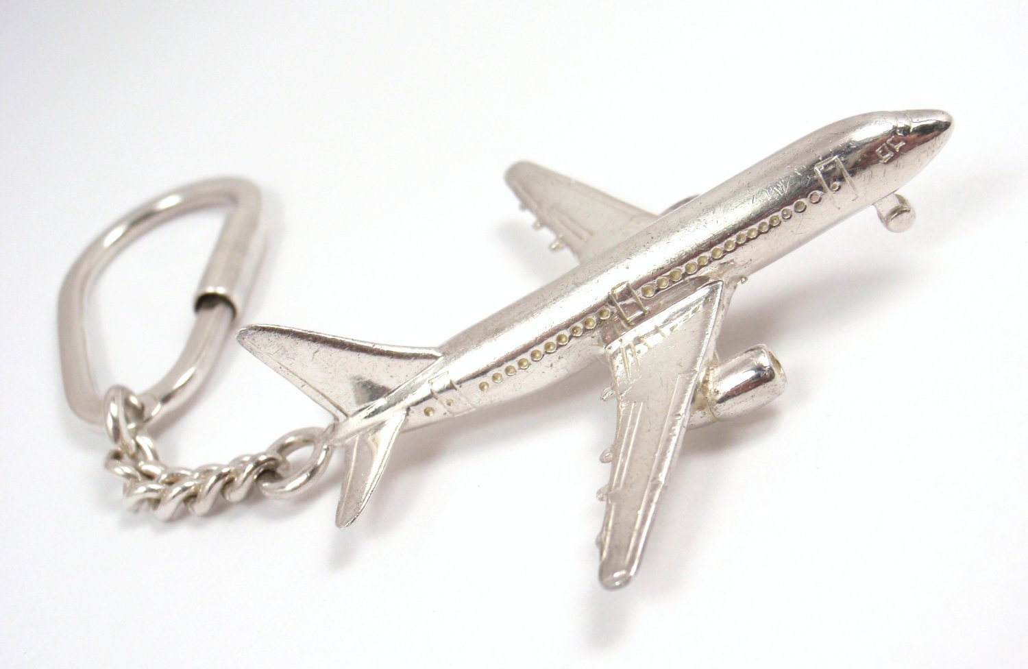 Rare Vintage Tiffany & Co Sterling Silver Airplane Key Ring Keychain ...