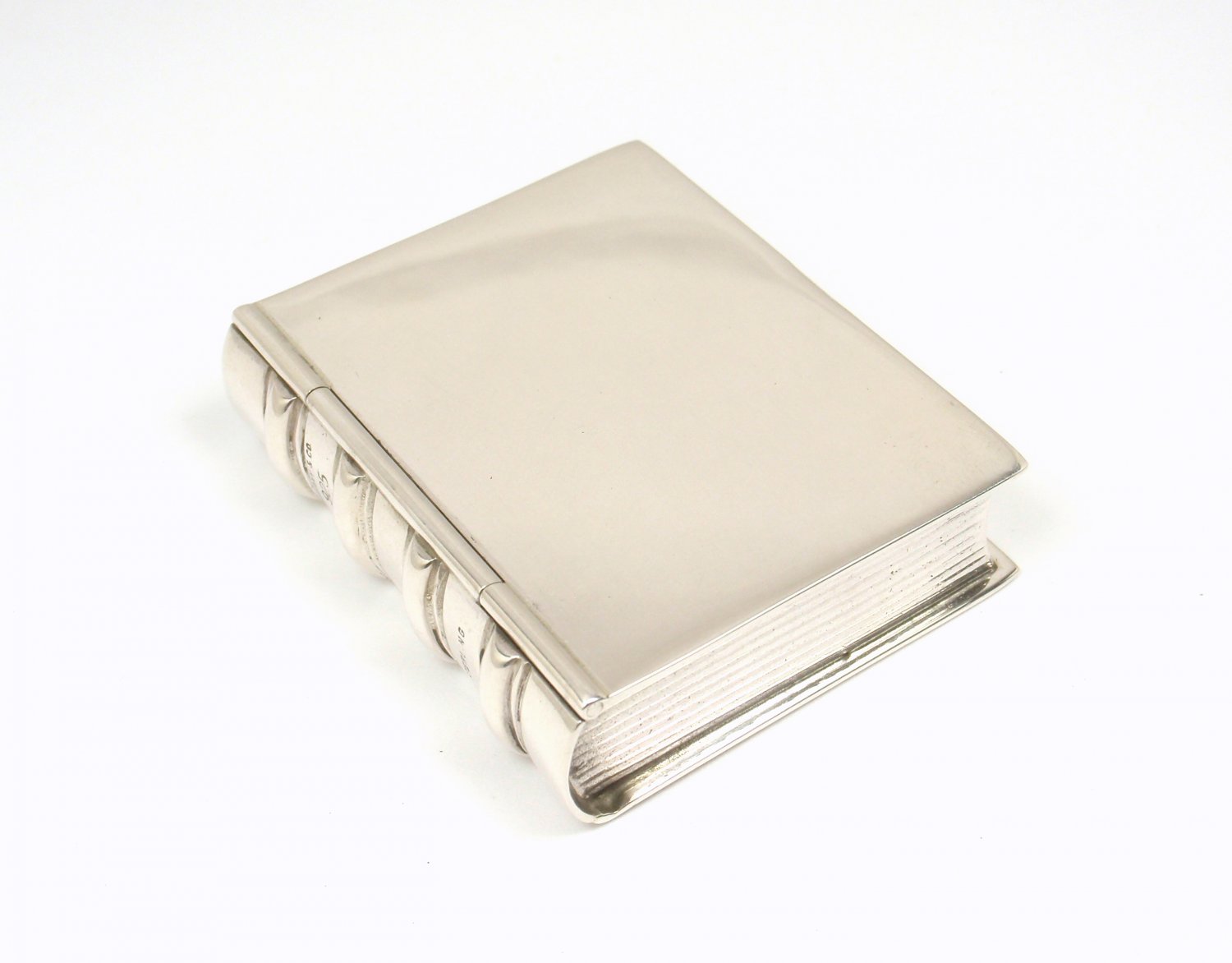 RARE Vintage Tiffany & Co Sterling Silver Book Pill Box