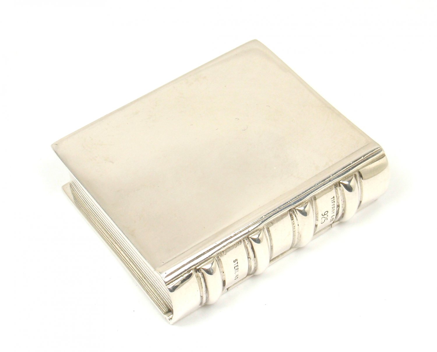 RARE Vintage Tiffany & Co Sterling Silver Book Pill Box