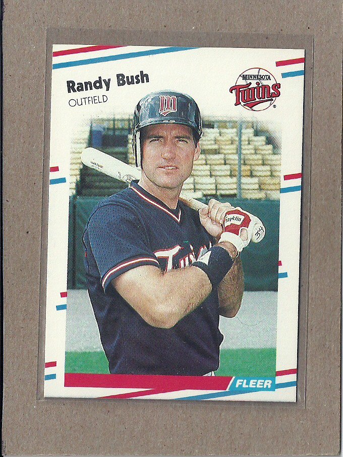 1988 Fleer Baseball Randy Bush Twins #6