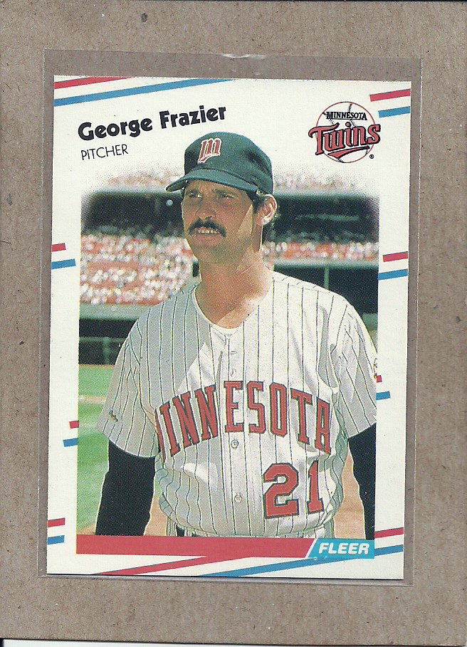 1988 Fleer Baseball George Frazier Twins #9