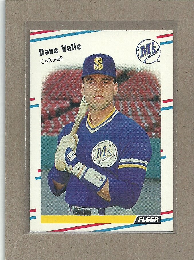 1988 Fleer Baseball Dave Valle Mariners #389