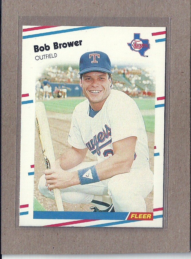 1988 Fleer Baseball Bob Brower Rangers #461