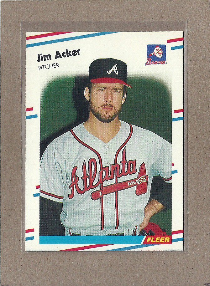 1988 Fleer Baseball Jim Acker Braves #531