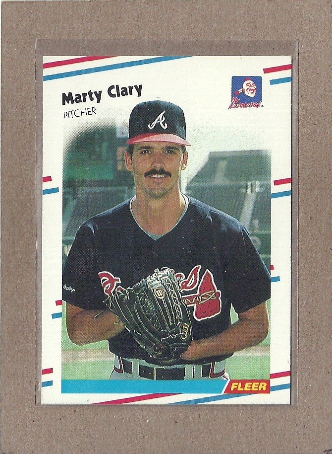 1988 Fleer Baseball Marty Clary Braves #535