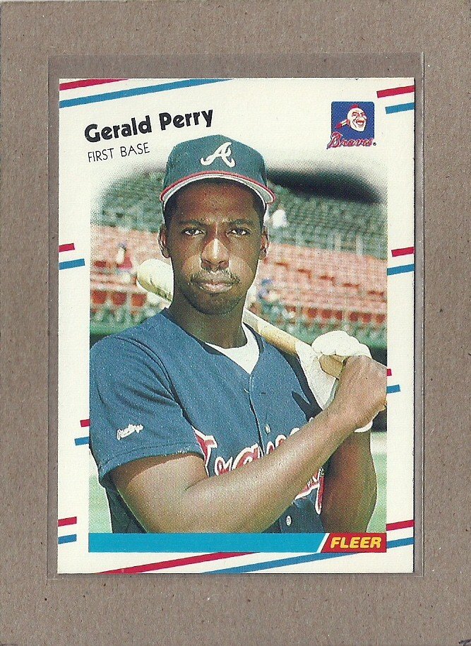 1988 Fleer Baseball Gerald Perry Braves #547