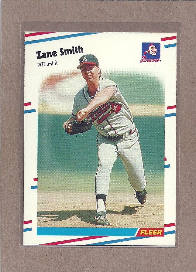 1988 Fleer Baseball Zane Smith Braves #550