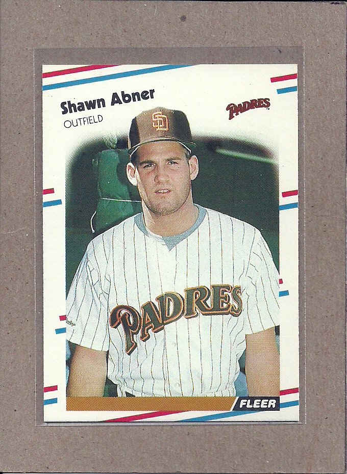1988 Fleer Baseball Shawn Abner Padres #576