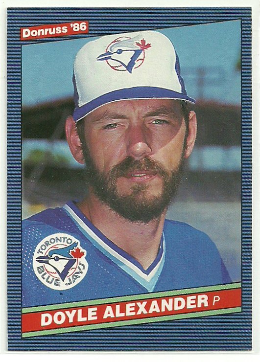 1986 Donruss Baseball Doyle Alexander Blue Jays #390