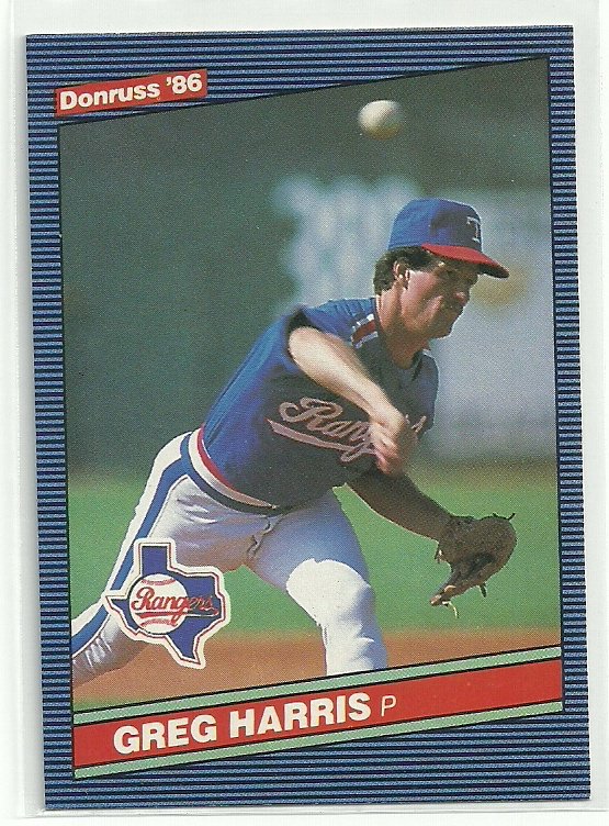 1986 Donruss Baseball Greg Harris Rangers #465