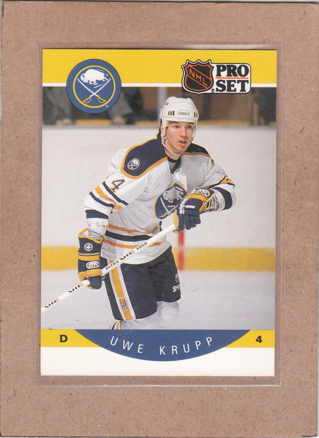 1990 Pro Set Hockey Uwe Krupp Sabres #23