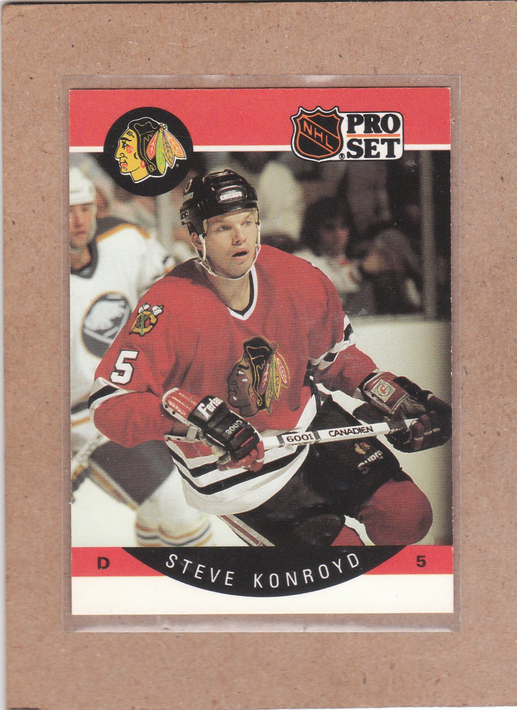 1990 Pro Set Hockey Steve Konroyd Blackhawks #52