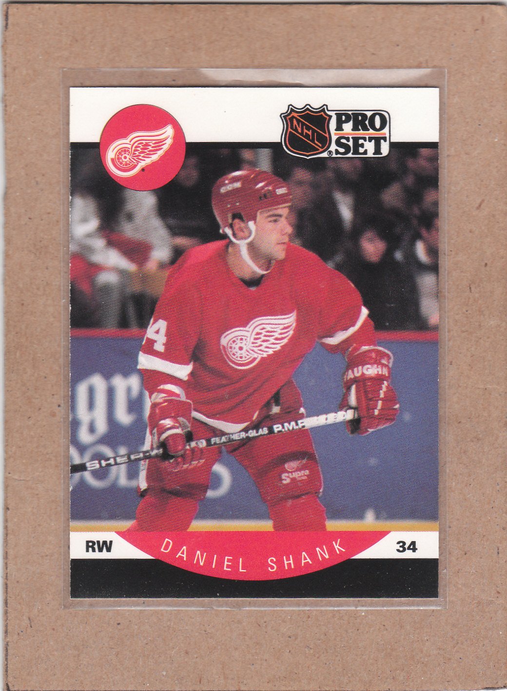 1990 Pro Set Hockey Daniel Shank RC Red Wings #78