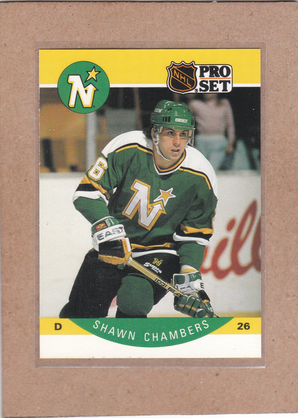 1990 Pro Set Hockey Shawn Chambers North Stars #134