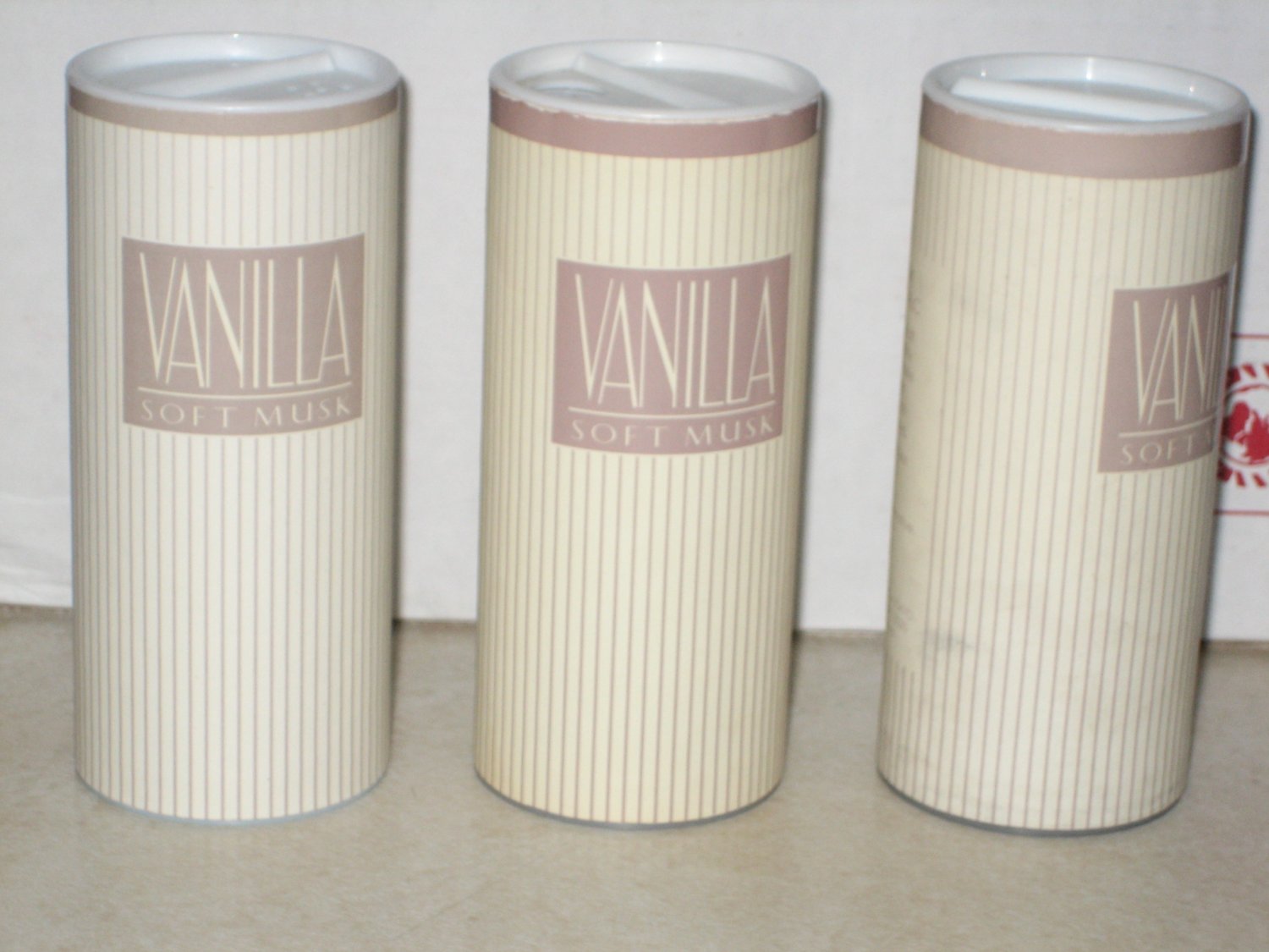 3 New AVON VANILLA SOFT MUSK Fragrance Body TALC Powder 1997