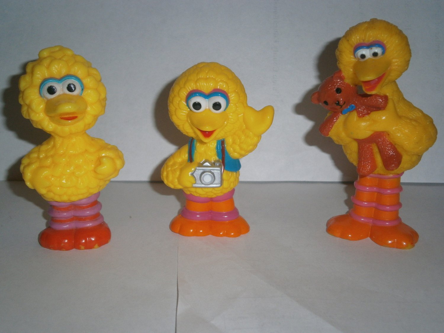 3 USED SESAME STREET BIG BIRD Figures Figurines Yellow Bird Lot