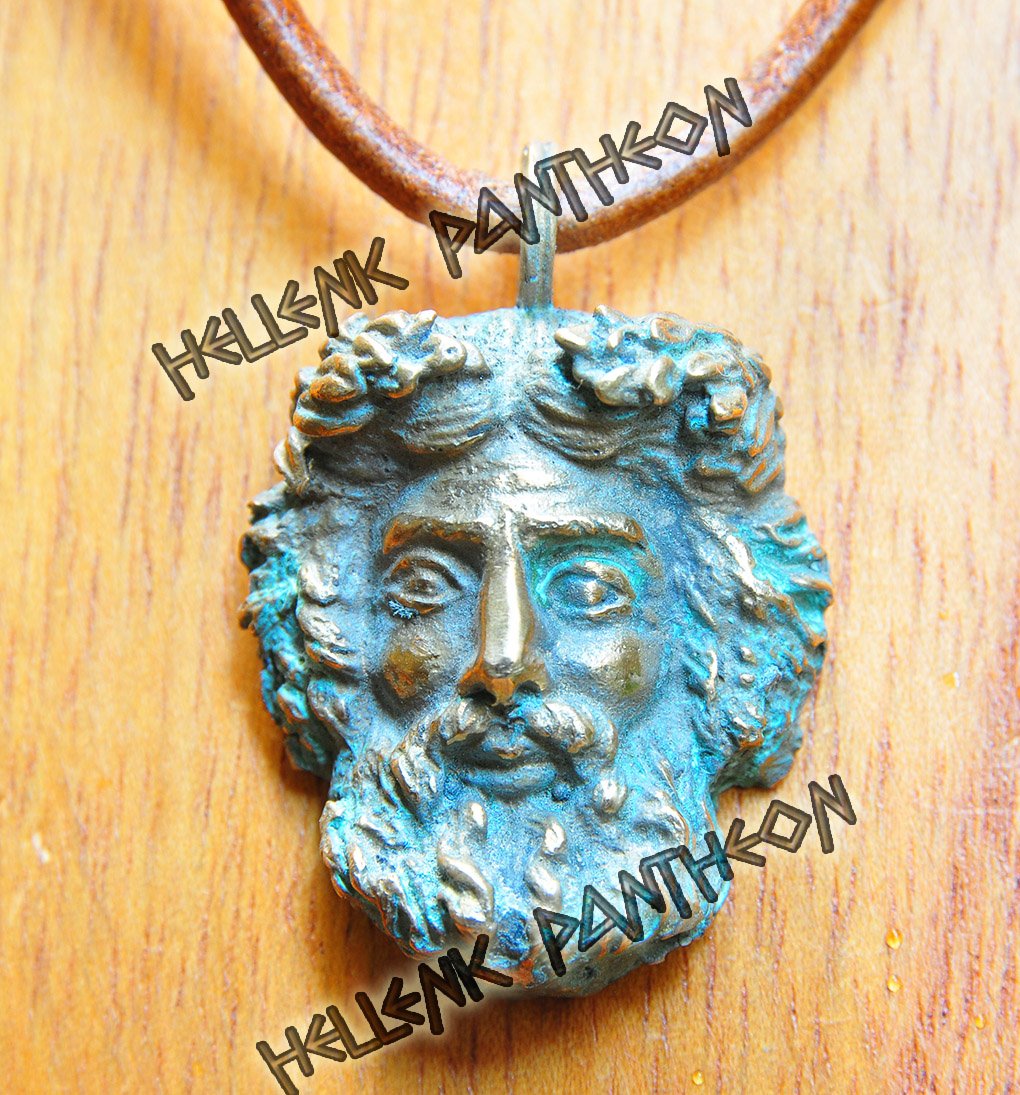 ZEUS Large Talisman, wiccan pendant, Grecian Amulet